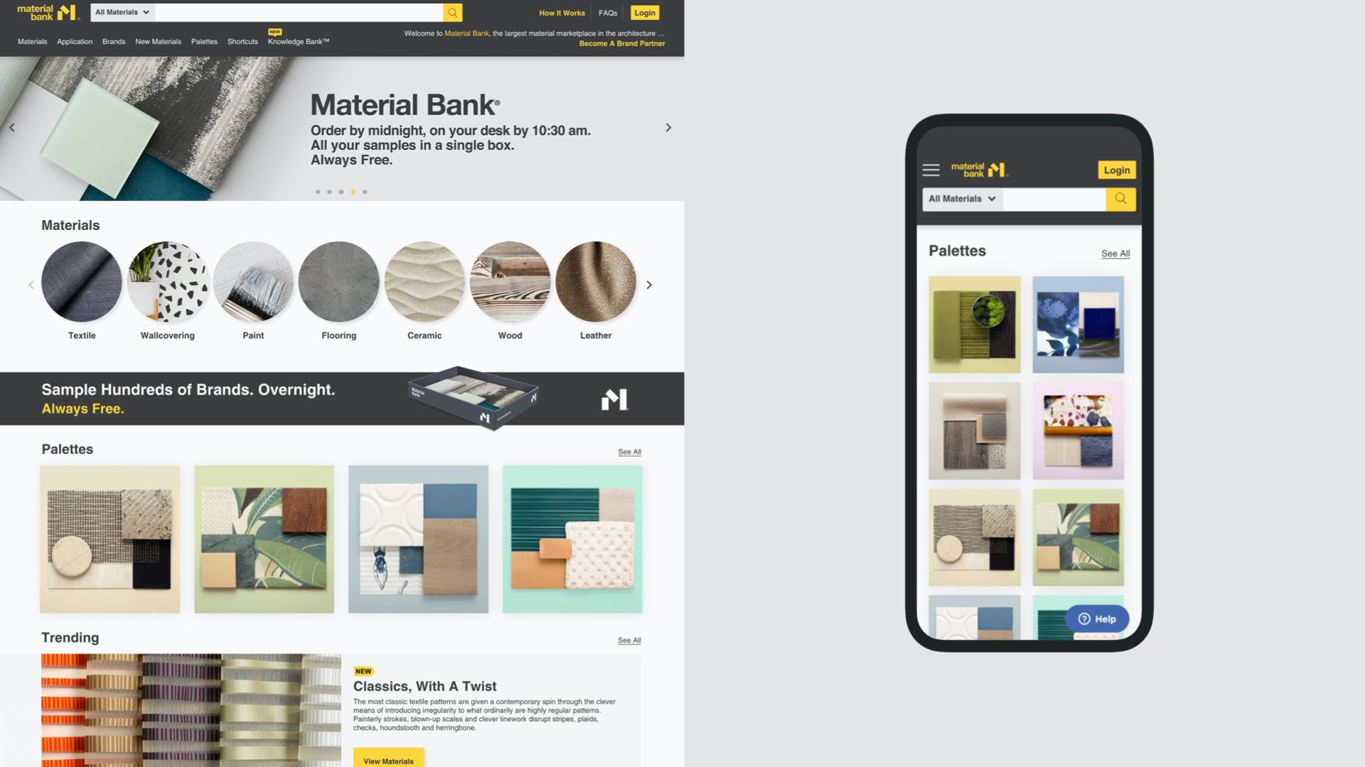 Material Bank • Corporate Branding • Conway+Partners